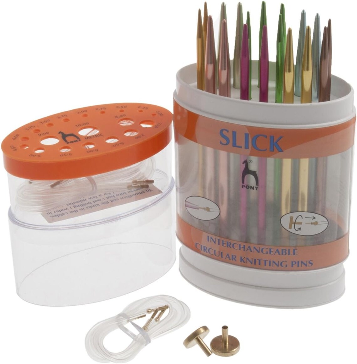 Pony Knitting Pins Circular Interchangeable Slick Aluminium Assorted ...