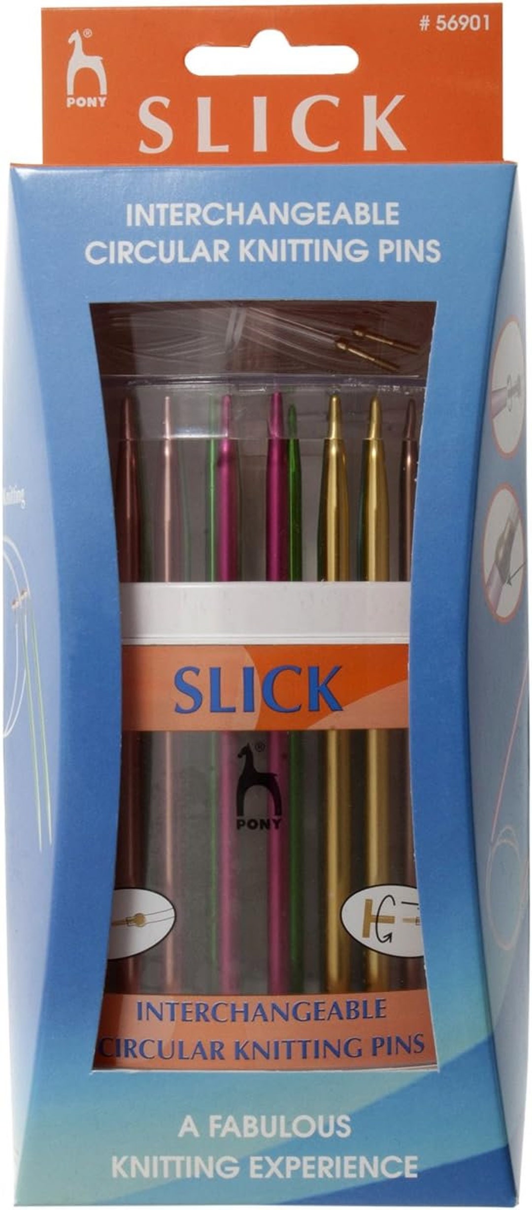 Pony Knitting Pins Circular Interchangeable Slick Aluminium Assorted ...