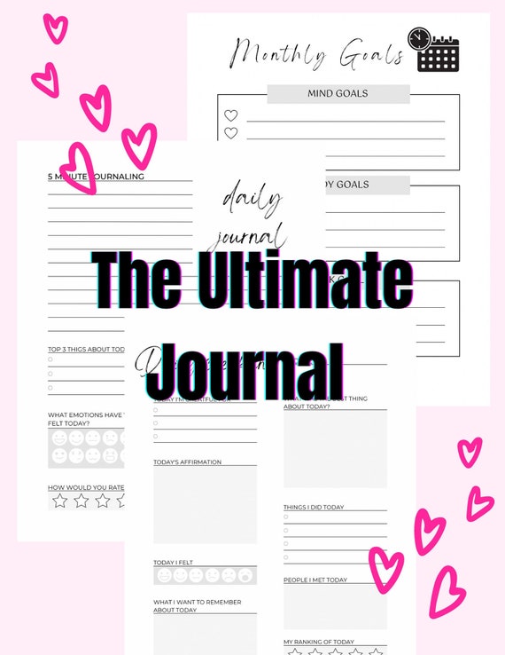 The Ultimate Journal With Mood Trackers and More - Etsy