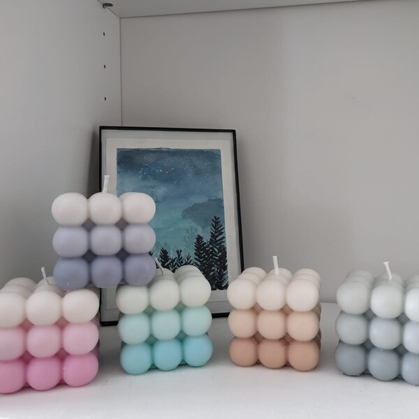 Bubble Cube Candle - Etsy