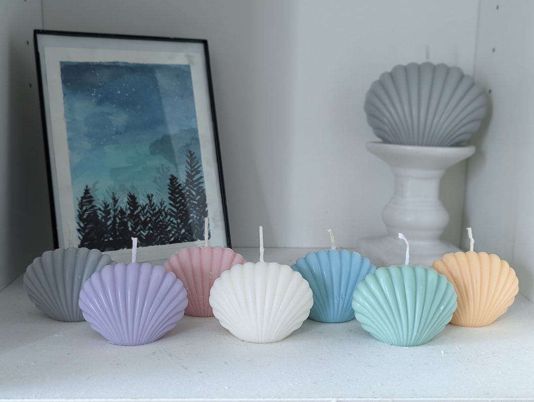 Seashell Candle Small Beach Vibes Summer Decor Handcrafted Candles ...