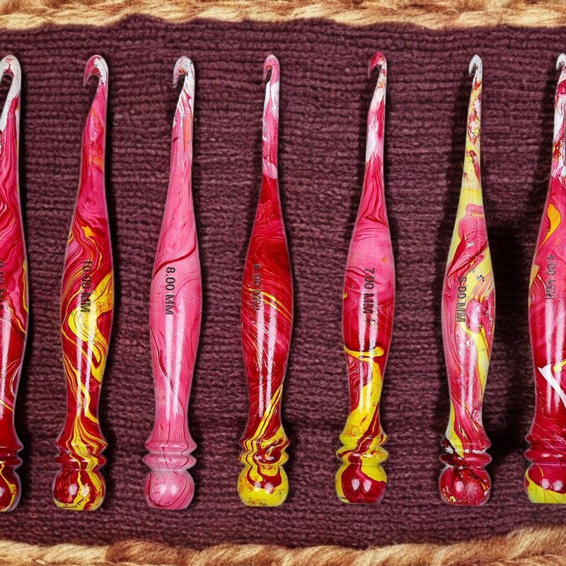 Resin Crochet Hook Set - Etsy
