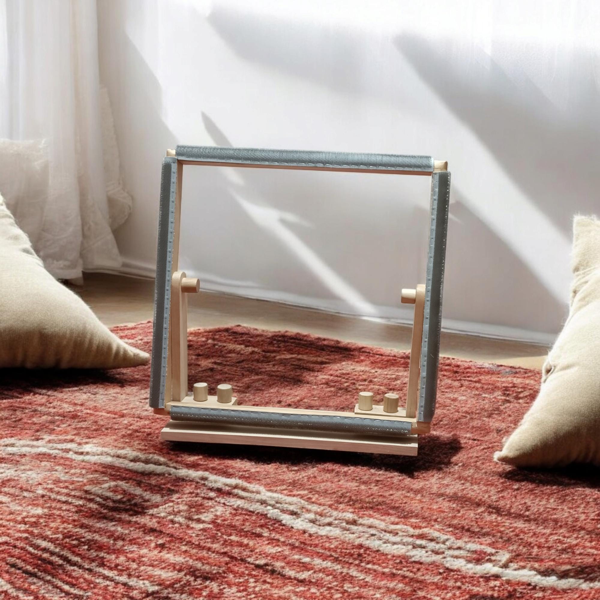 Wooden Tufting Frame Stand With Gripper – Ideal for Punch Needle ...