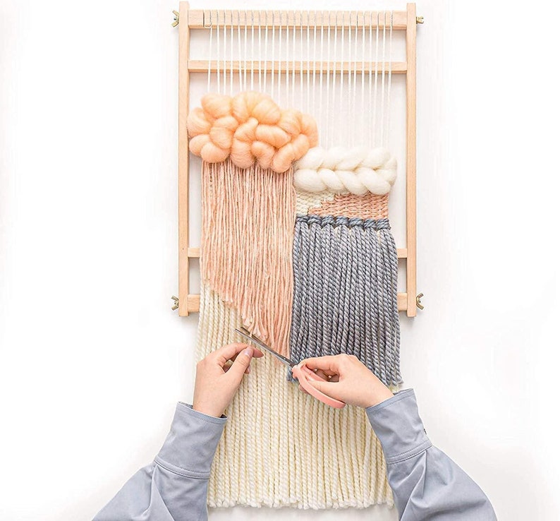 Handmade Wooden Weaving Loom Kit - Customizable DIY Craft Gift, Peg ...
