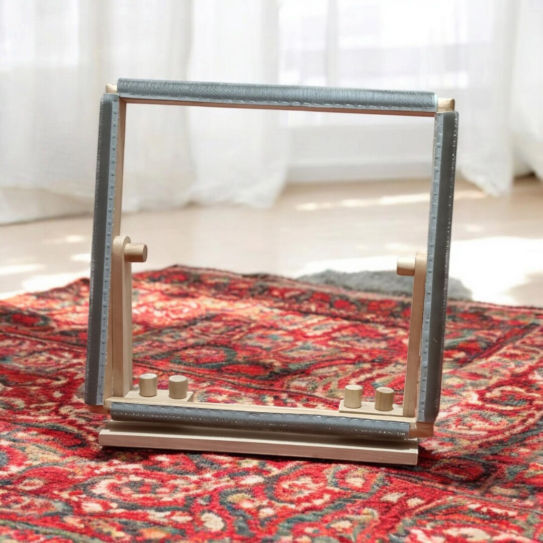 Wooden Tufting Frame Stand With Gripper – Ideal for Punch Needle ...