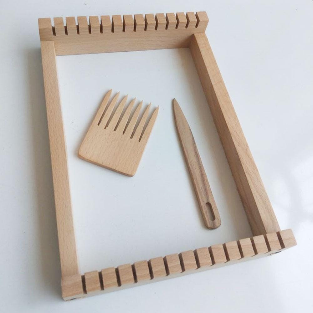 Wooden Weaving Loom Small Mini - Etsy