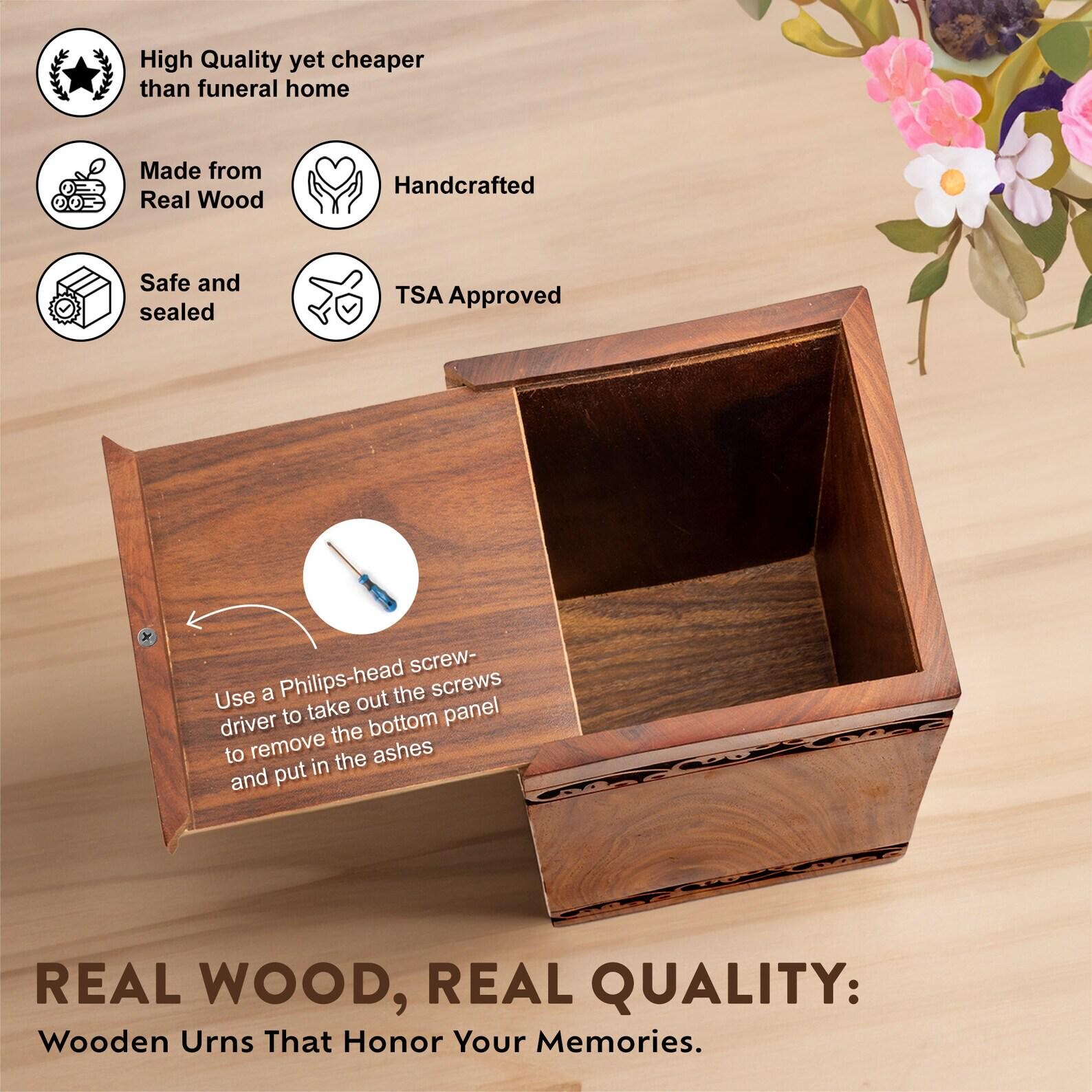 Personalized Sheesham Wood Urn Box: Tree & Hummingbird Engraving - Etsy