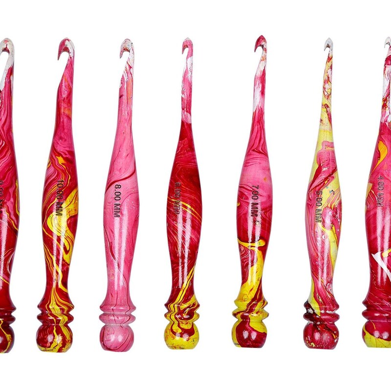 Resin Crochet Hook Set - Etsy
