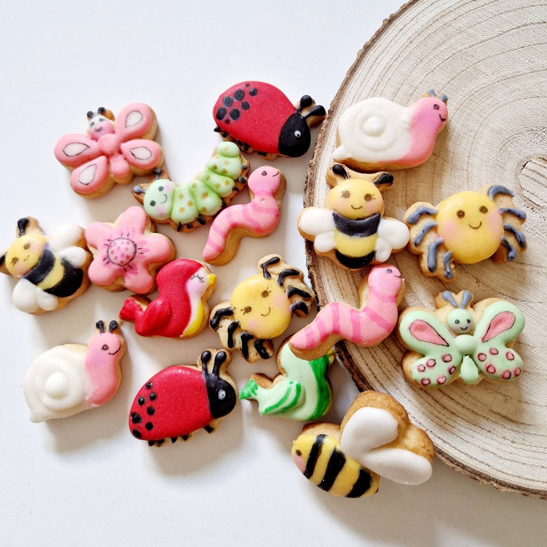 Assorted Mini-biscuits Insects Ladybug Bee Snail Butterfly - Etsy