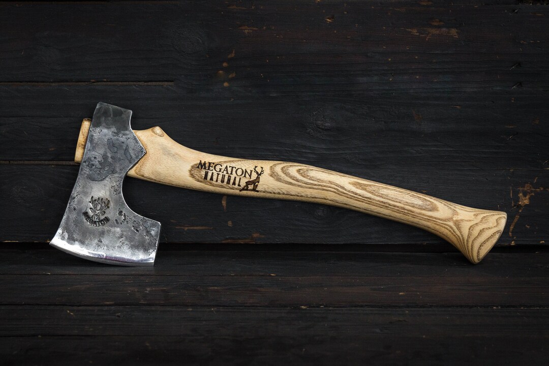 Megaton Natural Bushcraft Axe, Forest Axe, Middle Carving ,hiking ...