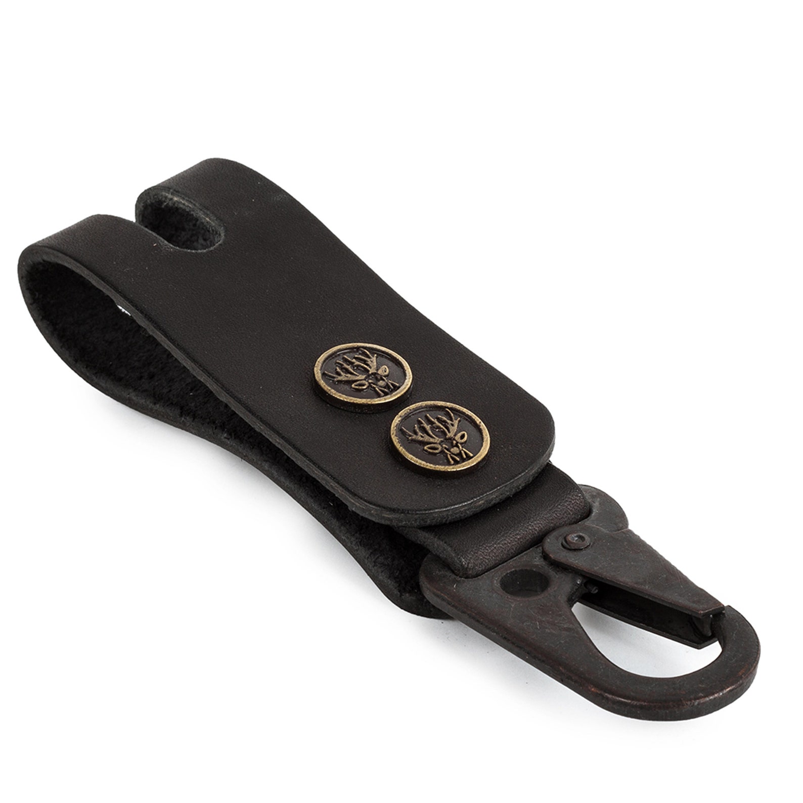 Bushcraft Leather Key Fob: Belt Clip Keychain - Etsy