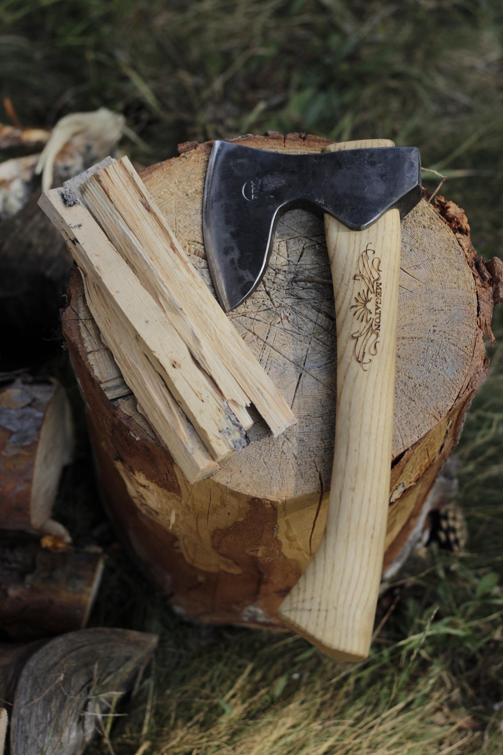 Hand Forged Finnish Carving Axe: Small Bearded Axe With Leather Sheath ...