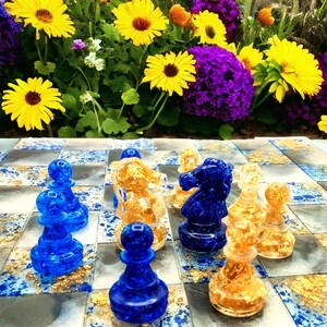 Handmade Glow in the Dark Resin Chess Set With Checkers - Etsy