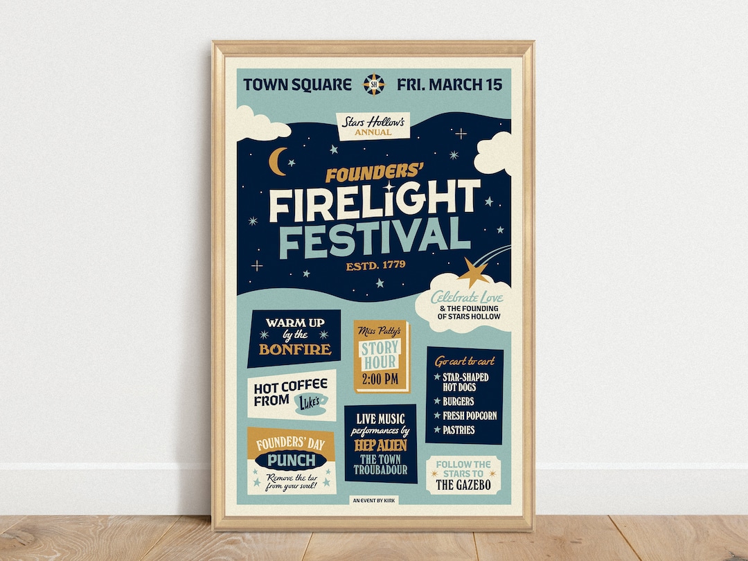 Gilmore Girls Firelight Festival 11x17 Print - Etsy