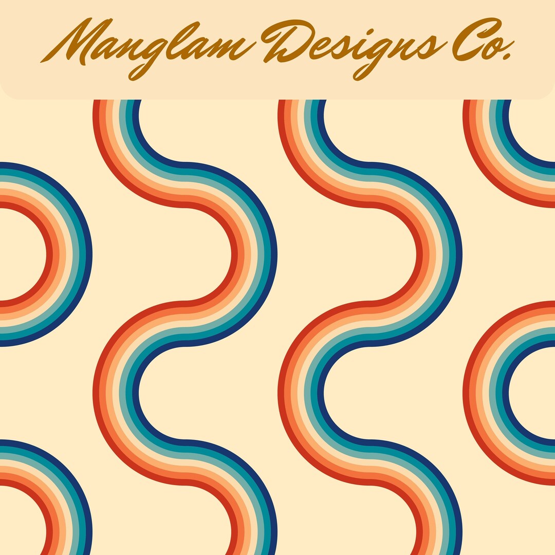 Vintage 70s Summer Retro Groovy Seamless Repeat Pattern, Retro Hippie ...