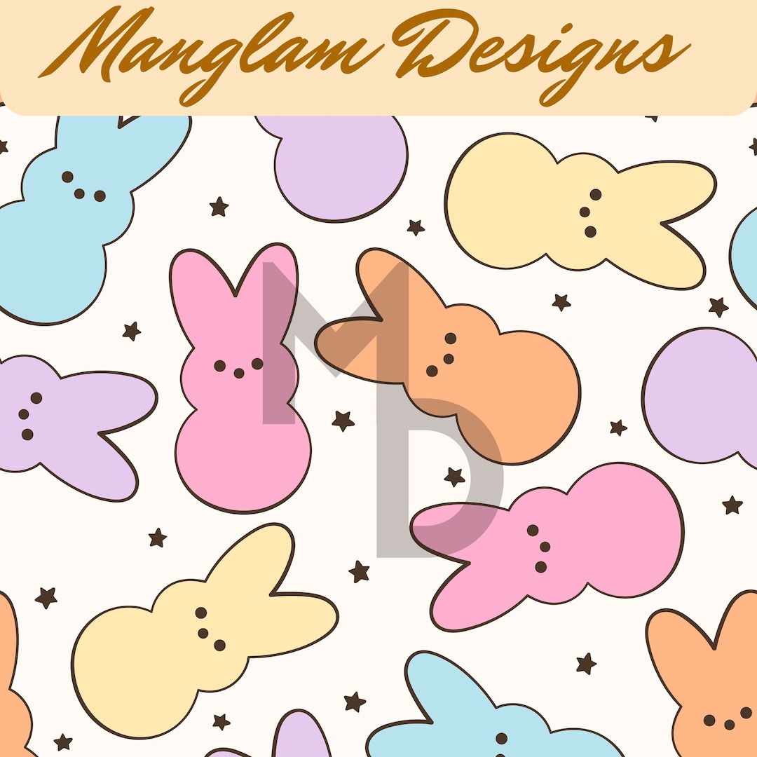 Easter Peeps Seamless Repeat Pattern, Peeps Seamless, Spring Seamless ...