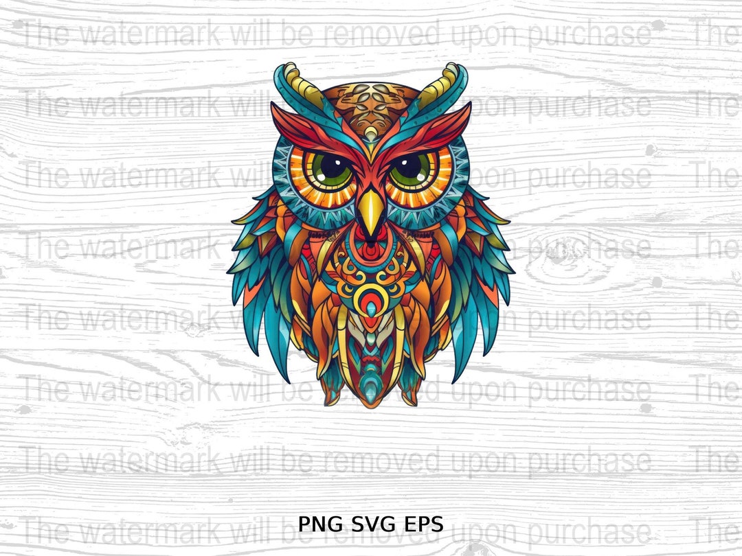 Boho Owl Art 11 SVG PNG EPS Clipart Commercial Use Vector Graphics - Etsy