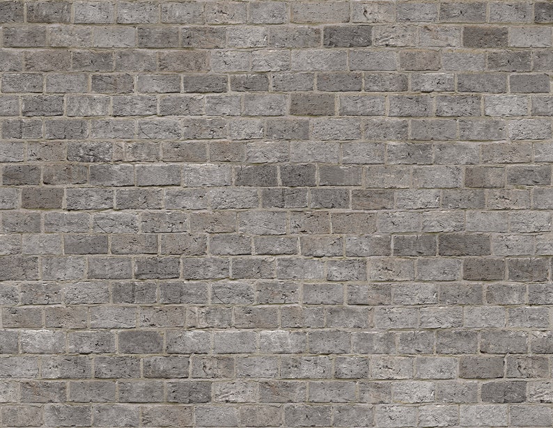 Limestone Brick Wallpaper Mural: Light Smoke, Canvas Texture, Peel and ...