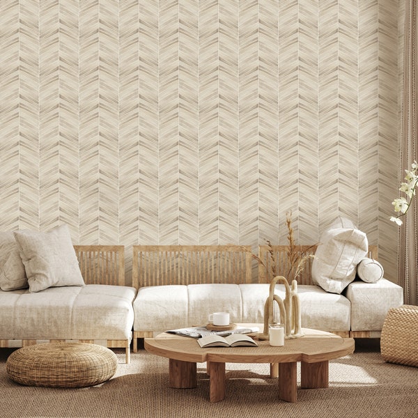 Herringbone Wallpaper - Etsy