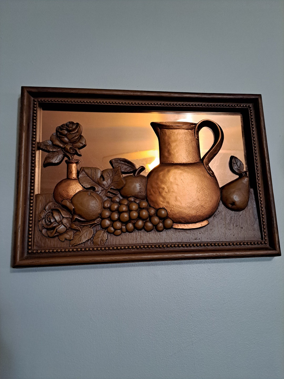 Vintage Copper Craft Framed Still-life 3D 1970s - Etsy