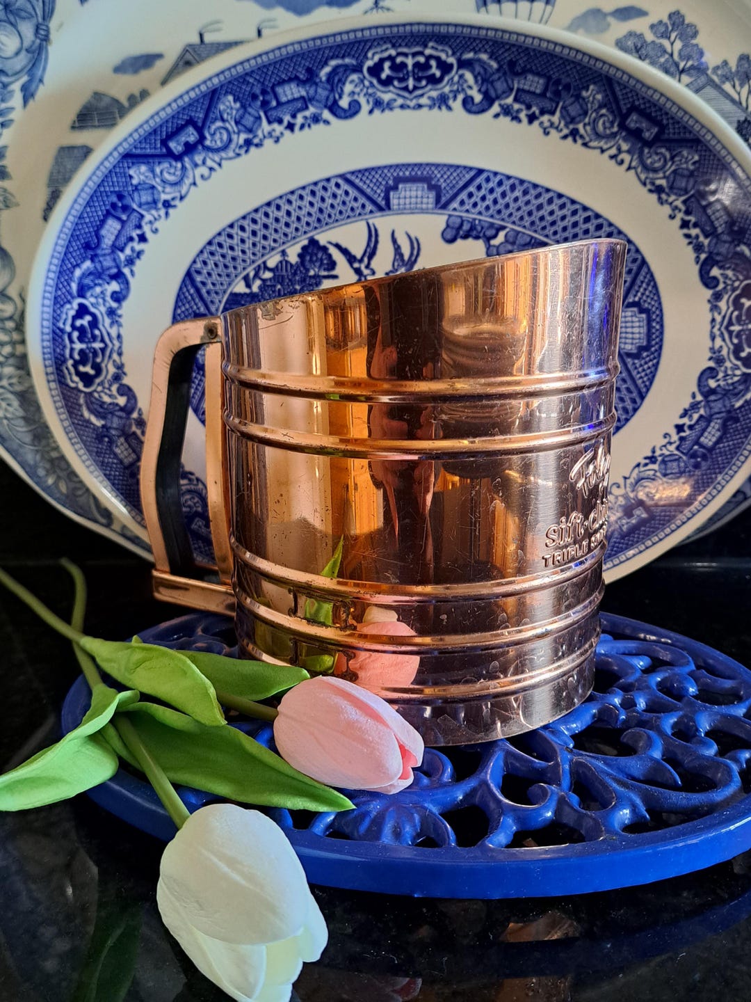 Vintage Foley Flour Sifter 1960s Copper Colored Metal Exterior French ...