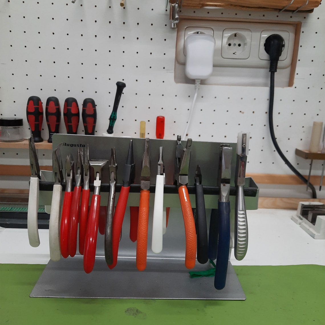 AUGUSTA Stainless Steel Pliers Stand for 10 Tools – 250 Mm | Workshop ...