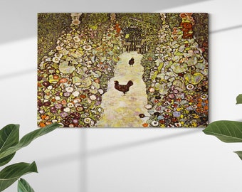Gustav Klimt Garden Path With Chickens - Etsy