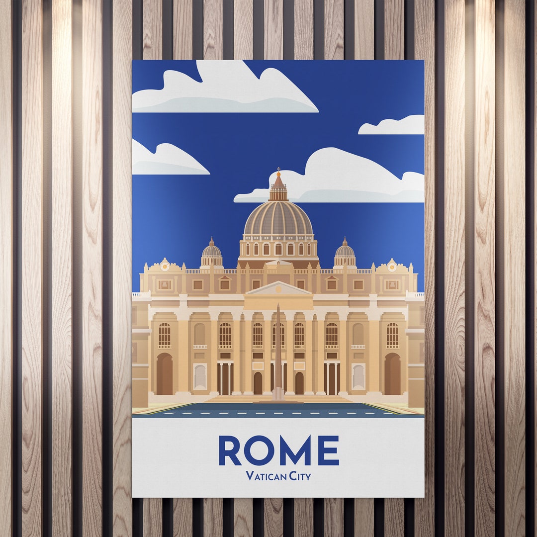 Vatican City Rome Illustration-city Prints-vatican City - Etsy