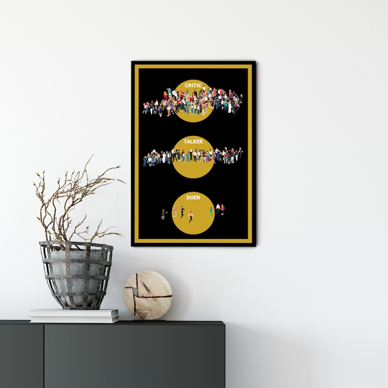 Critic VS Talker VS Doer Canvas Art Motivational Wall Art - Etsy