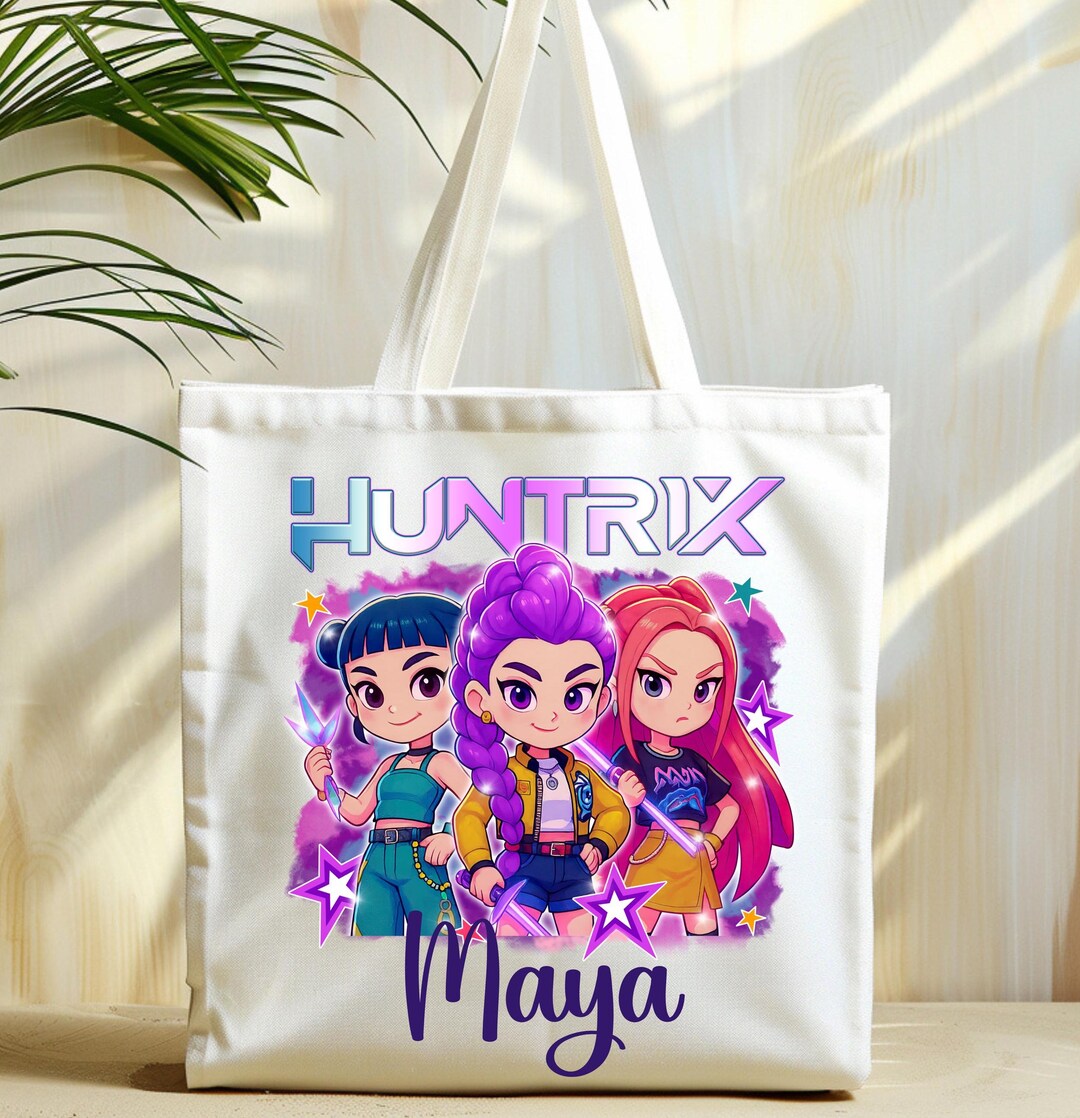 Personalised Handmade K-pop Demon Hunters Inspired Tote Bag,custom ...