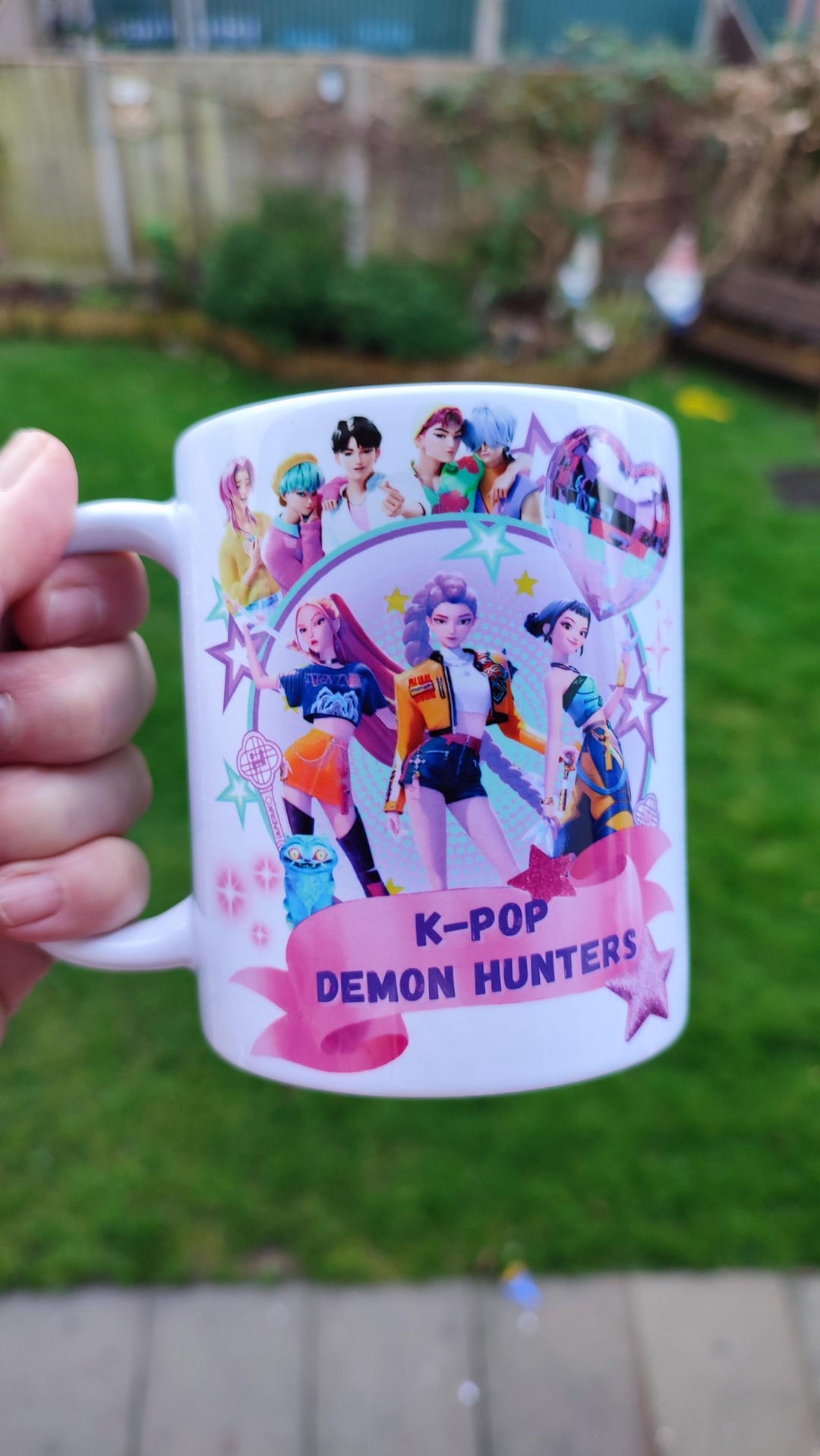 Handmade K-pop Demon Hunters Inspired Ceramic Tea Mug 330ml,huntrix ...