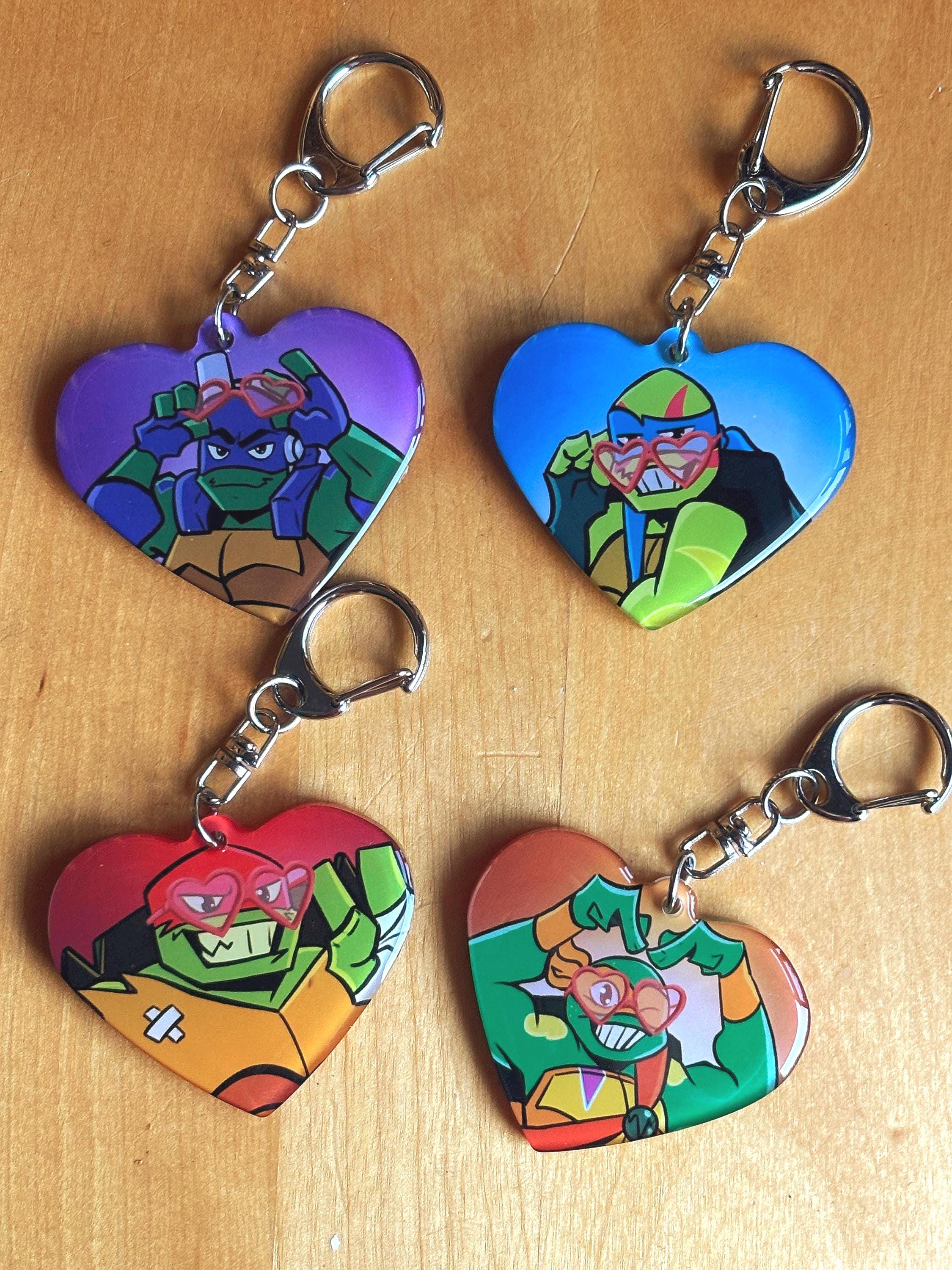 TMNT Heart Charms - Etsy