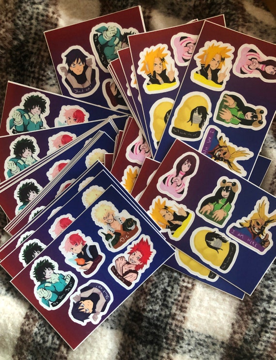 MHA Inspirational Sticker Sheet - Etsy