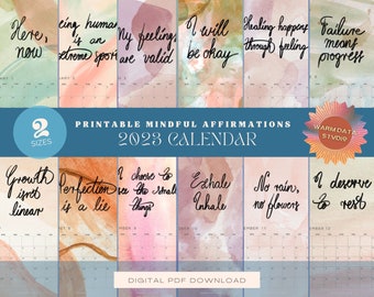 2023 Affirmations Calendar - Etsy