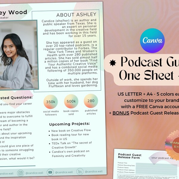 Speaker One Sheet - Etsy