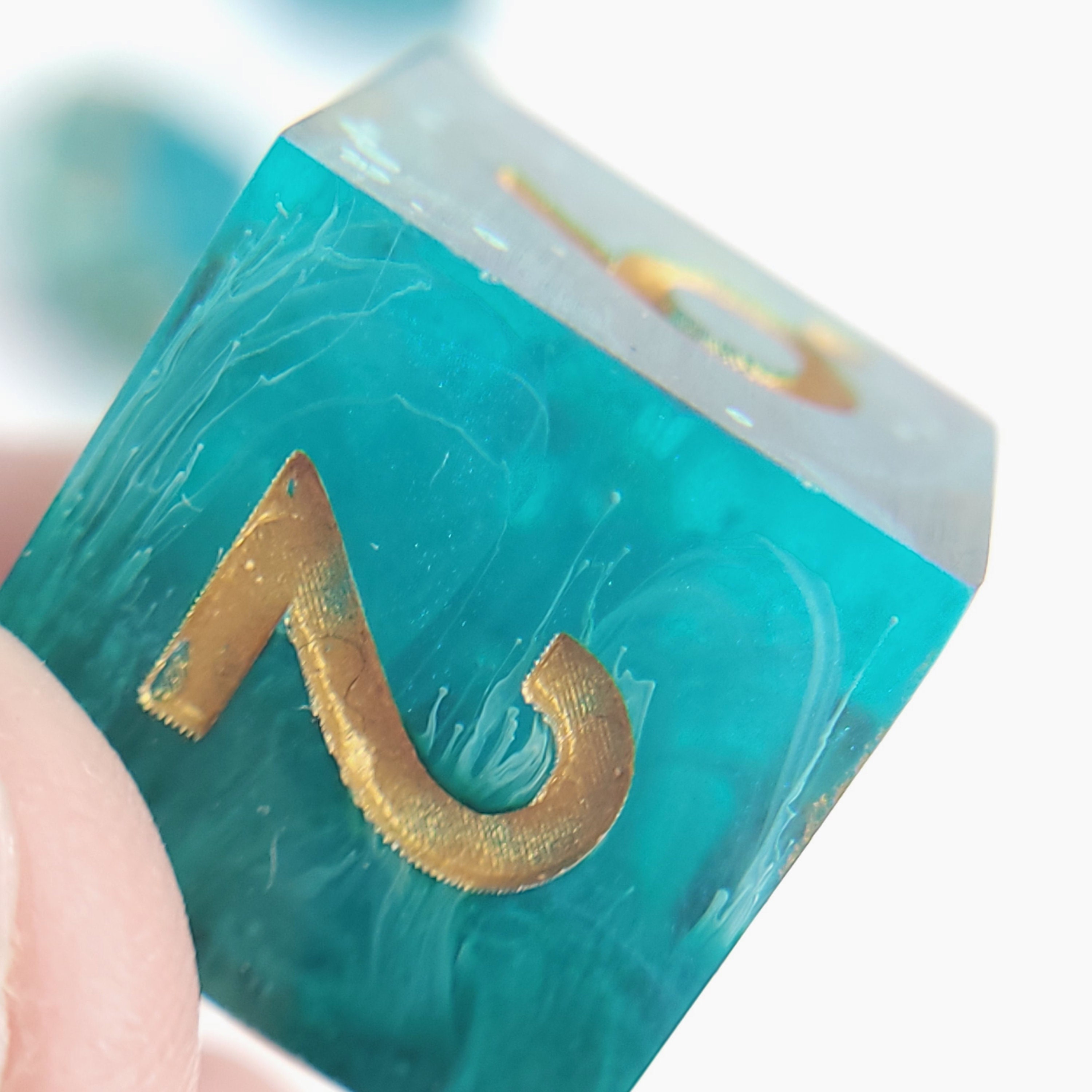 Handmade Dice Set, 7 Piece Dice Set, Shard D4, Pen & Paper, Dnd Dice ...