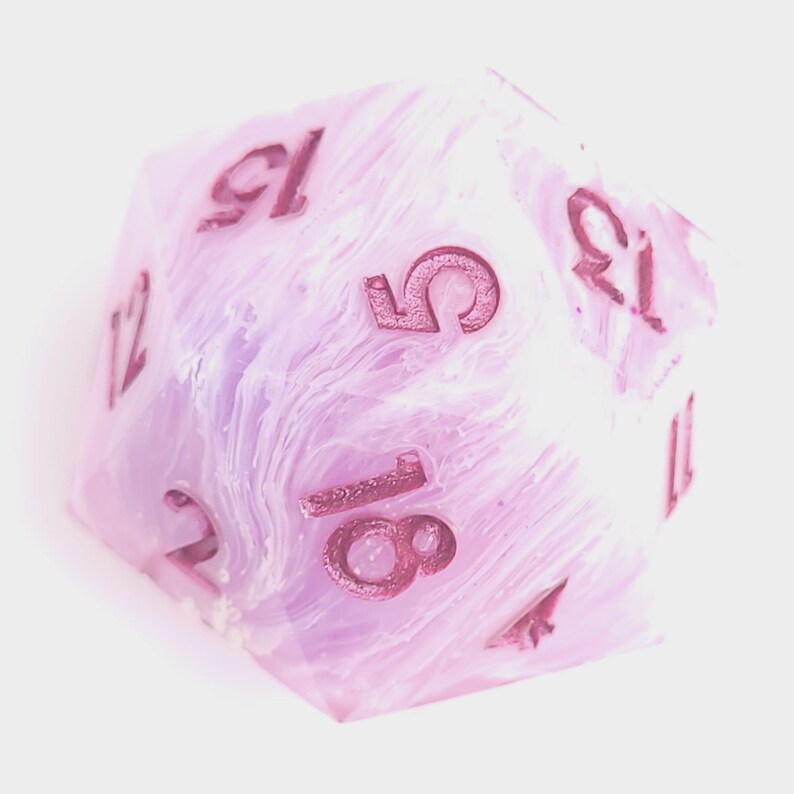 Handmade Dice, UV Color Change, Jumbo D20, D20, Chonk Dice, Pen and ...