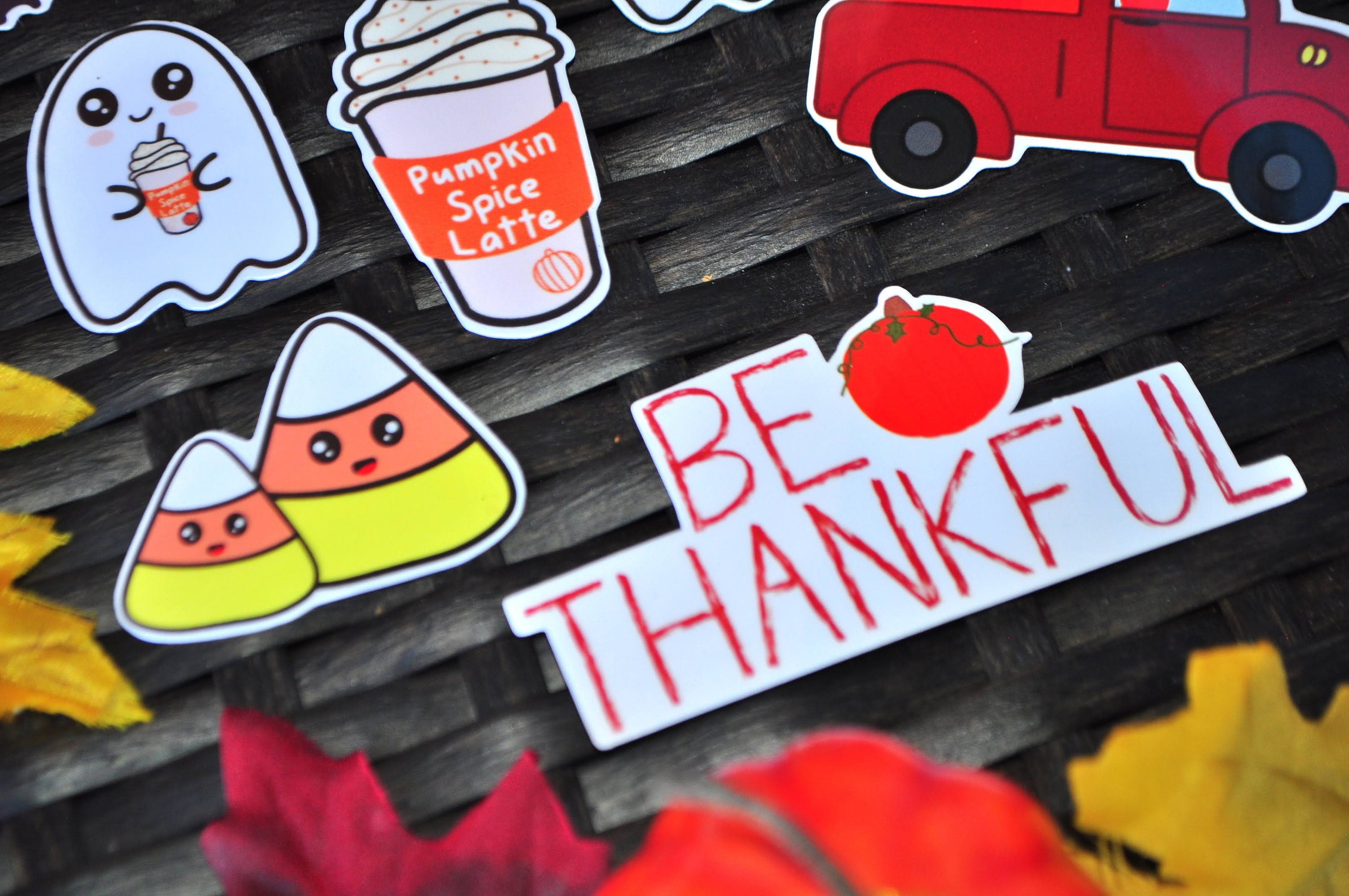 The Fall & Halloween Bundle of Glossy Weatherproof Vinyl Stickers ...