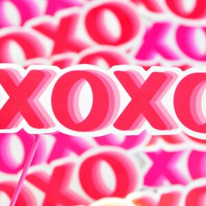 XOXO Glossy Weatherproof Vinyl Sticker | XOXO Sticker | XOXO Valentine ...