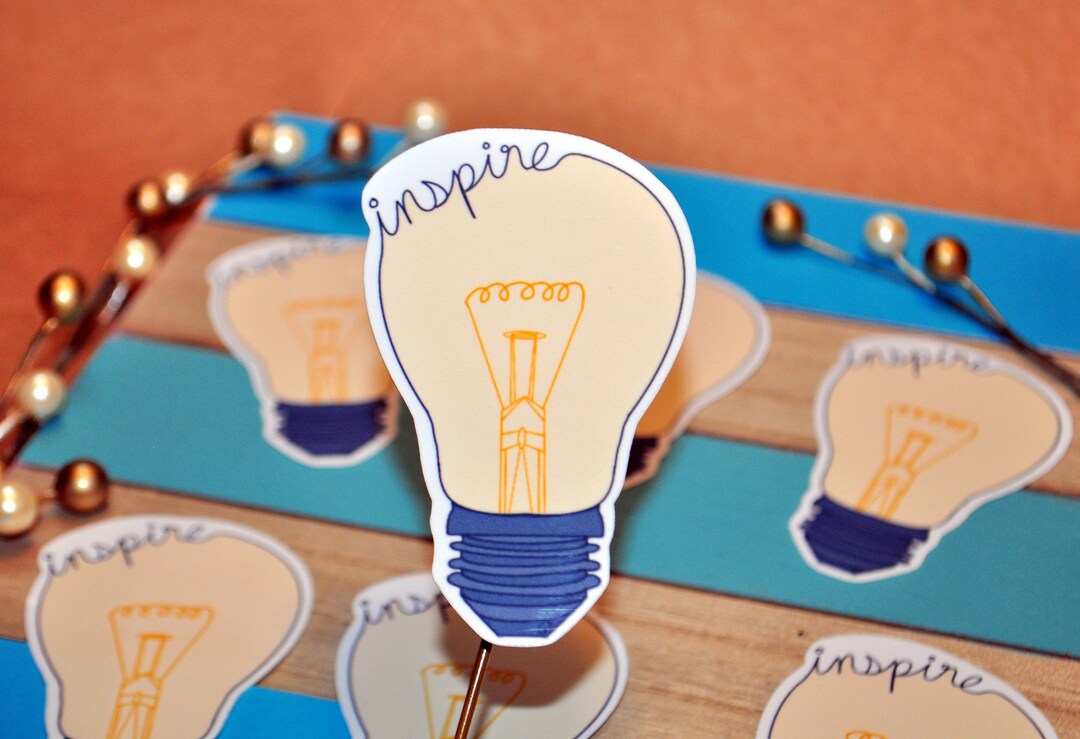 Inspire Light Bulb Glossy Weatherproof Vinyl Sticker | Inspire Sticker ...