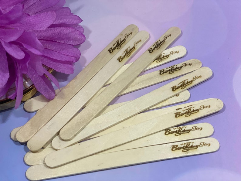 Personalized Popsicle Sticks Engraved Personalized Wooden - Etsy