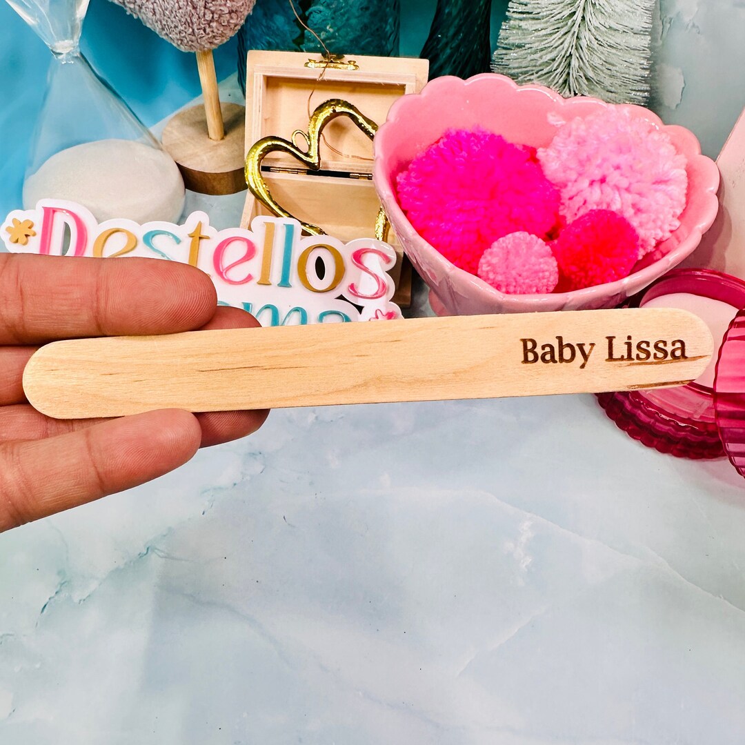 Wood Popsicle Sticks, Jumbo Wood Popsicle Sticks, Custom Engraved Wood ...