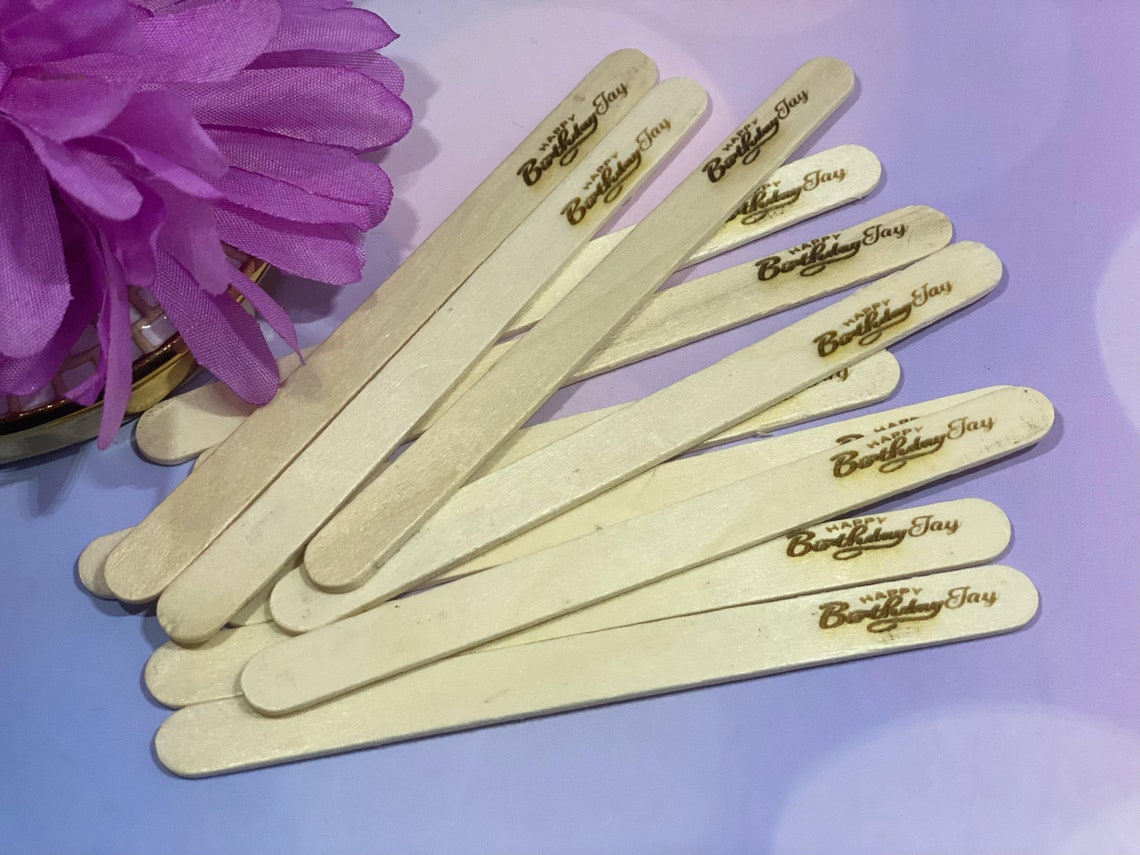 Personalized Popsicle Sticks Engraved Personalized Wooden - Etsy