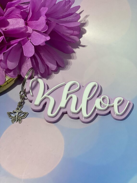 Acrylic Name Keychain Acrylic Gift Label Gift Wrap Name - Etsy