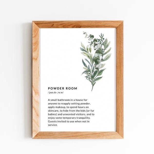 Powder Room Art - Etsy