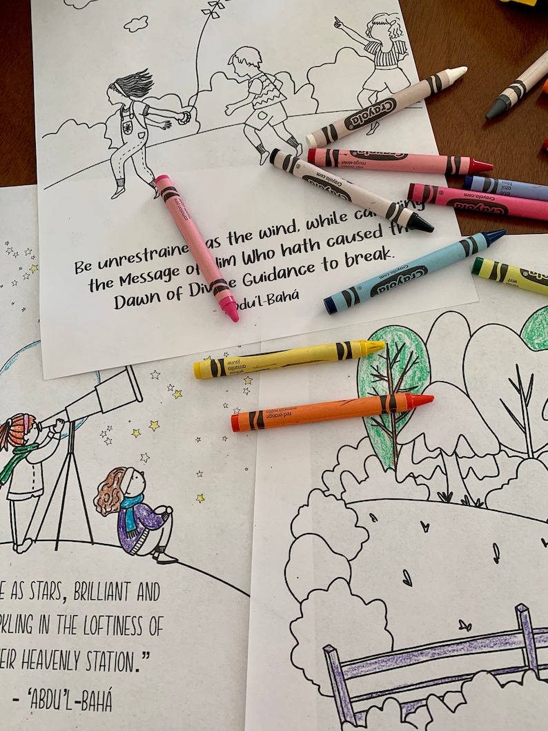 Baha'i Writings Coloring Page Bundle - Etsy