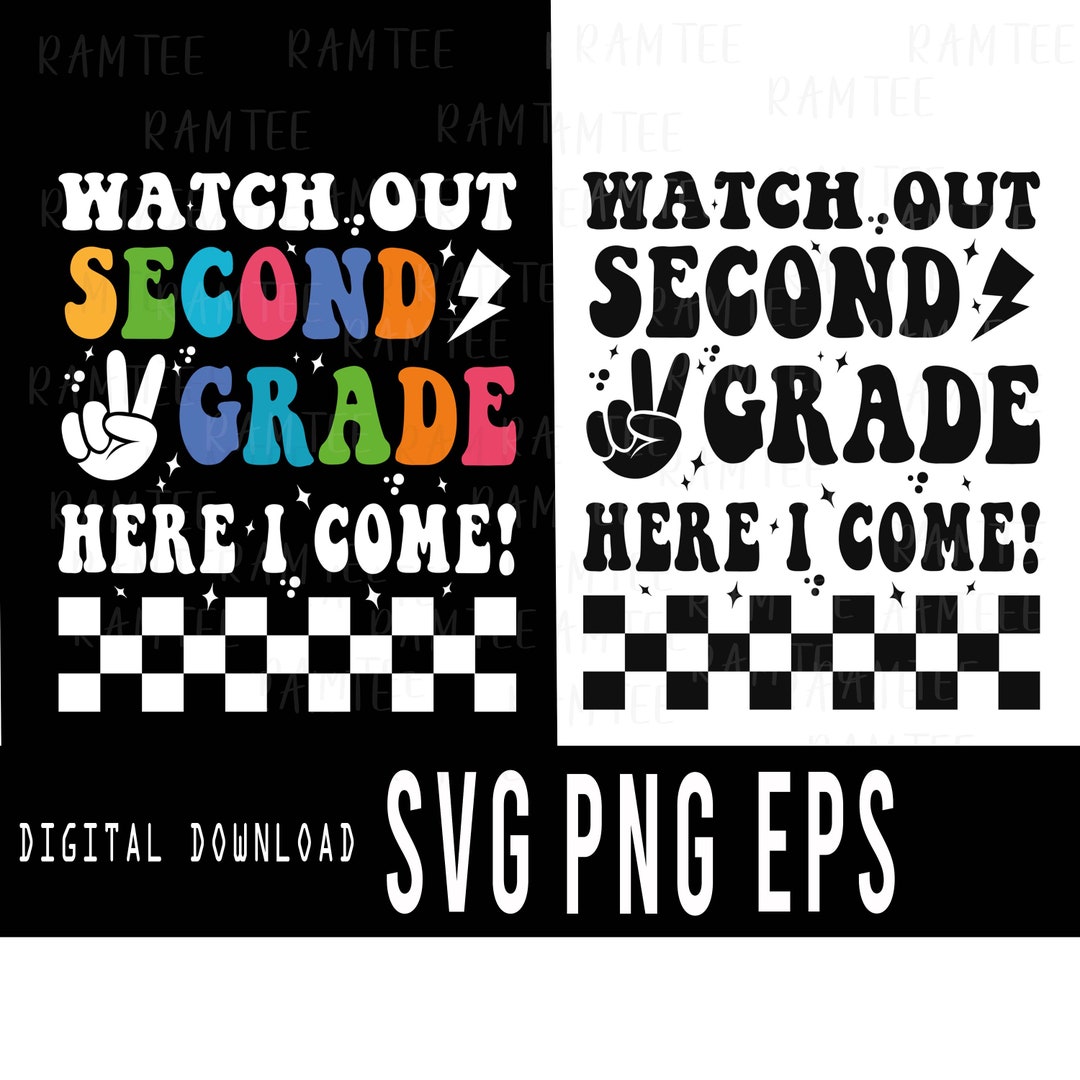 Second Grade SVG, 2nd Grade Back to School Png, Groovy Retro First Day ...
