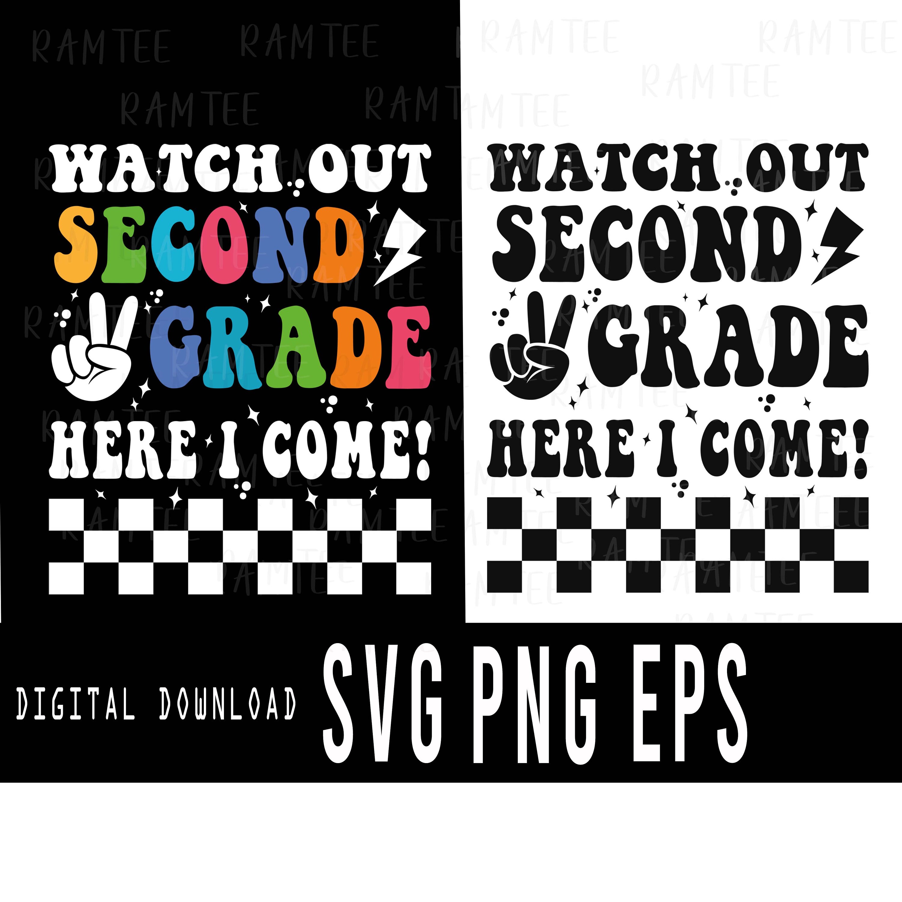 Second Grade SVG, 2nd Grade Back to School Png, Groovy Retro First Day ...
