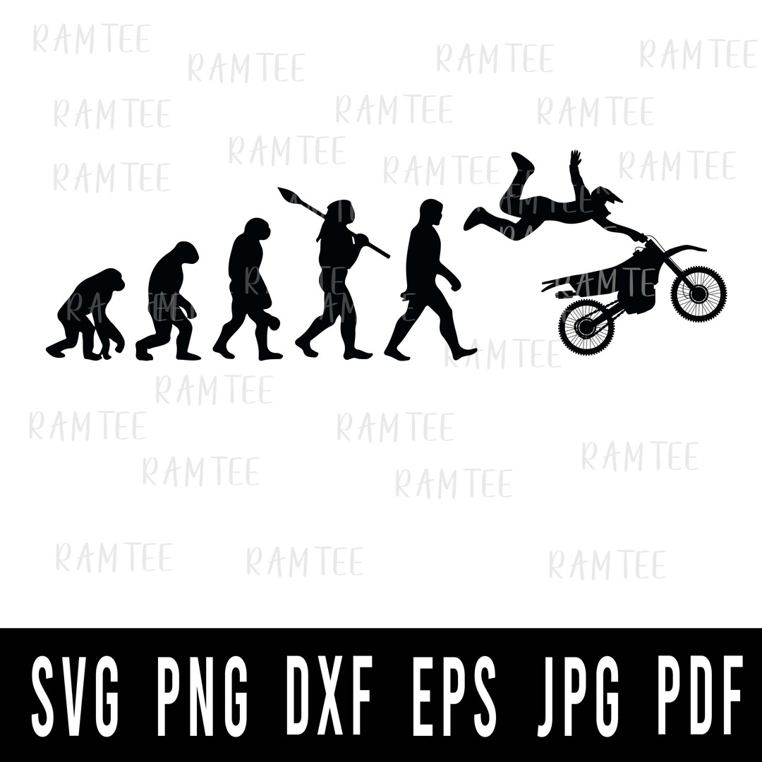Motocross Evolution SVG: Rider Clipart, Cut File (digital Download) - Etsy