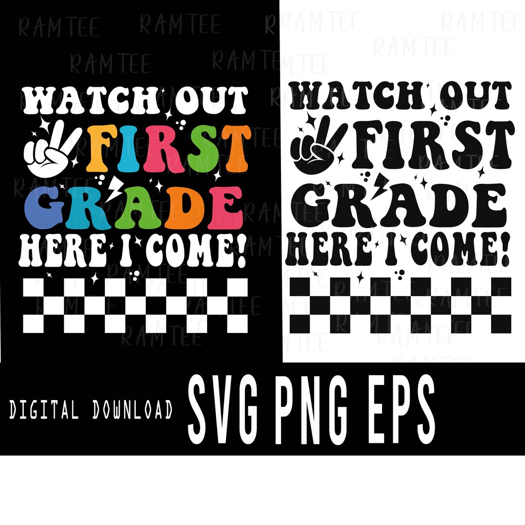 First Grade SVG, Back to School Svg Png, Groovy Retro First Day of ...